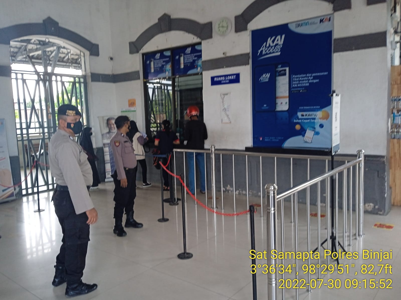 Giat Patroli Sambang Dan Dialogis Dengan Satpam Di Objek Vital Stasiun
